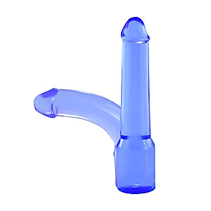 Shkanla 7.5 Inch Realist Dildo, Handheld Blue Jelly Dildo Anal Dildo for Woman Men Gay, Adult Sex Toy Soft Lifelike for Beginner