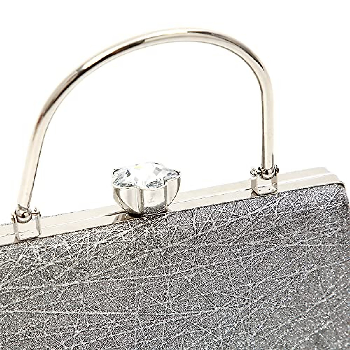 Evening Party Bags for Women Sparkly Clutch Purse Wedding Purses Wallet Fancy Desinger Handbags Bing Glitter Shoulder Bags with Detachable Chain for Cocktail Prom Silver Small Tote Bag Club Purse