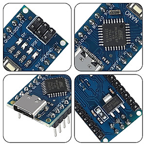 AITIAO 4Pcs for Nano V3.0, Nano Board ATmega328P 5V 16M Micro-Controller Board CH340C Chip 5V 16MHz Type-C Connection Compatible with Nano V3.0(Without USB Cable)