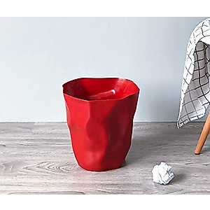 Peacewish Square Red Trash Can Wastebasket, Garbage Container Bin for Bathrooms, Powder Rooms, Kitchens, Home Offices (red, Pack of 1)