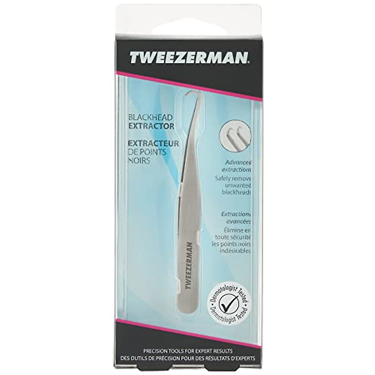 Tweezerman Stainless Steel Blackhead Extractor, Silver
