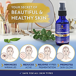InstaSkincare Renewing Bundle - Hyaluronic Acid Serum for Face 2Oz - Niacinamide Vitamin B3 Facial Serum 2 Oz