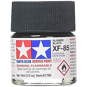 Tamiya Acrylic Mini XF-85 Rubber Black - 10 ml (1/3 oz)