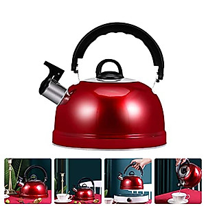 Cabilock Tea Kettle Electric 3L Stainless Steel Tea Kettle Whistling Kettle Sound Water Kettle Stovetop Teapot Boiling Kettle Water Boiler for Gas Stove Stovetop Pour Over Coffee Kettle