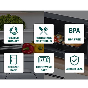 MORDEN MS Meal Prep Container 50 PACK 33oz Reusable Food Storage Containers With Lids - Microwave, Freezers & Dishwashers Safe - Stackable Storage Bento Lunch Boxes To-go Container