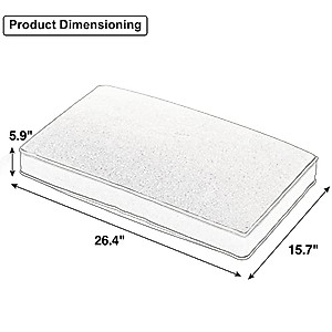 Belffin Velvet Back Cushion for Modular Sofa Rectangle Throw Pillows Soft Back Cushion (Grey)