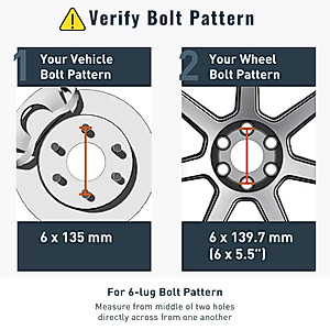 RockTrix 1.5 inch Wheel Adapters 6x135 to 6x5.5 (Changes Bolt Pattern) 87.1mm Bore, 14x2 Studs, Compatible with 2003-2014 Ford Expedition F150 Lincoln Navigator - 6x135 to 6x139.7 Silver Spacers 4pcs