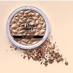KISS Pro Touch Glow & Bronze Powder for Face & Body- KPBP02 (Powder-Deep)