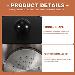 DOITOOL Stainless Steel Ice Bucket Double Wall Insulated Ice Bucket Beer Bottle Drink Cooler Party Beverage Chiller Bin Baskets for Cocktail Bar Black