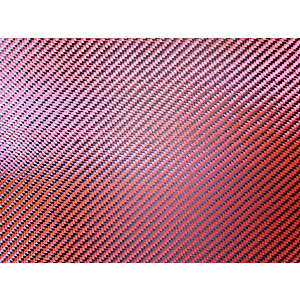 GatherTOOL 1PC Carbon Aramid Fiber Hybrid Fabric Cloth 50cm Width and 100cm Length Orange Twill Weave 190gsm