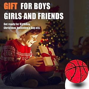 RUNIGHT Light Up Basketball - Extra Pump and Net - Official Size 5 - Great Glow in The Dark with 2 LED Lights and Pre Batteries- Youth Balls Gift for Kids,Teen Boys and Girls for Night Game