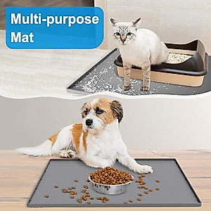 AECHY Under Sink Mats for Kitchen Waterproof, 28" x 22" Under Sink Tray, Under Kitchen Sink Mat with Unique Drain Hole, Waterproof & Flexible Under Sink Liner for Kitchen and Bathroom Brown