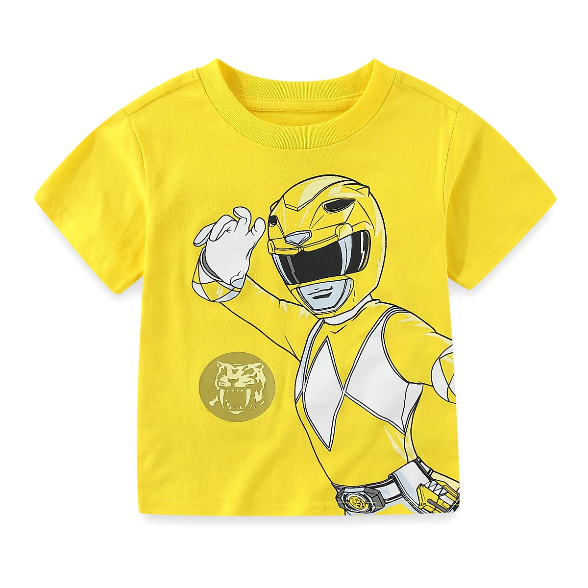 Power Rangers Boys 4 Pack Short Sleeve T-Shirt for Little Kids Blue