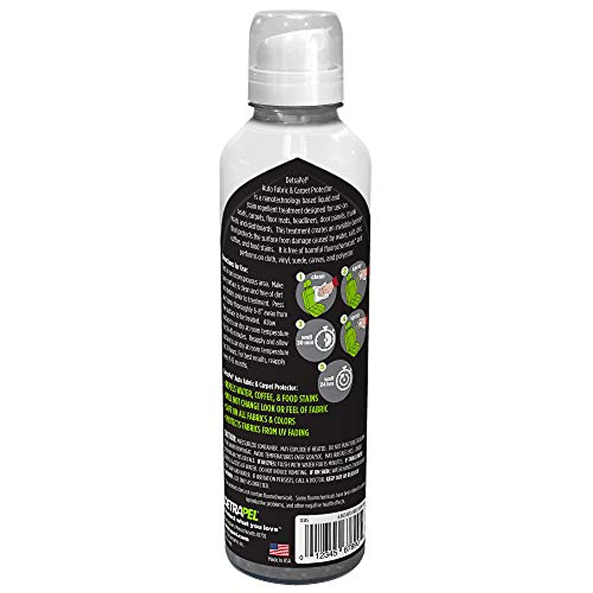 DetraPel Auto Fabric & Carpet Protector - 6.8 oz. (200ml) - As Seen on Shark Tank