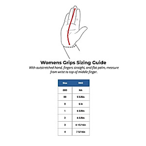 US Glove Integrity Women RKO Uneven Bar Grips - Womens Gymnastics Grips for Youth to Adult - Girl Sizes Wide Palm Piece, Leather Hand Grips for Weightlifting Double Buckle - Made in USA