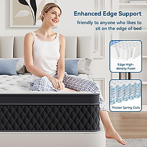 ELEMUSE Queen Mattress 10 Inch Cooling Gel Memory foam Mattress, CertiPUR-US® Certified Breathable Bed in a Box for Pressure Relief, Fiberglass-Free