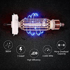 AVID POWER Angle Grinder, 7.5-Amp 4-1/2 inch Electric Grinder Power Tools with Grinding Wheels, Cutting Wheels, Flap Disc and Auxiliary Handle for Cutting, Grinding, Polishing and Rust Removal - Blue