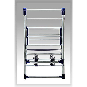 CUISINE TALENT EZHOME Large Foldaway Laundry Rack, Heavy Duty, Collapsible, Space-Saving Storage, Stainless Steel, Indoor/Outdoor