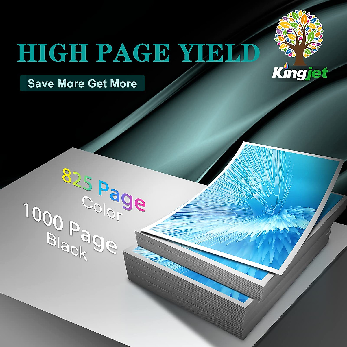 Kingjet 902XL Ink Cartridges for HP Printers Replacement for HP 902XL 902 902 XL Combo Pack for HP Officejet Pro 6978 6968 6970 6958 6962 6975 6960 6954 Printer, 4 Pack for HP 902 Ink Cartridges