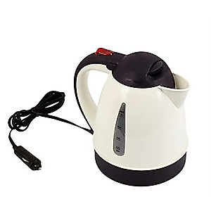 Car Kettle Electric Kettle Camping 12V 1000ml Coffee Maker Water Boiler Portable Travel Car Truck Kettle Hot Water Heater Bottle for Tea Coffee Making Cigarette Lighter Heating Cup, 150W