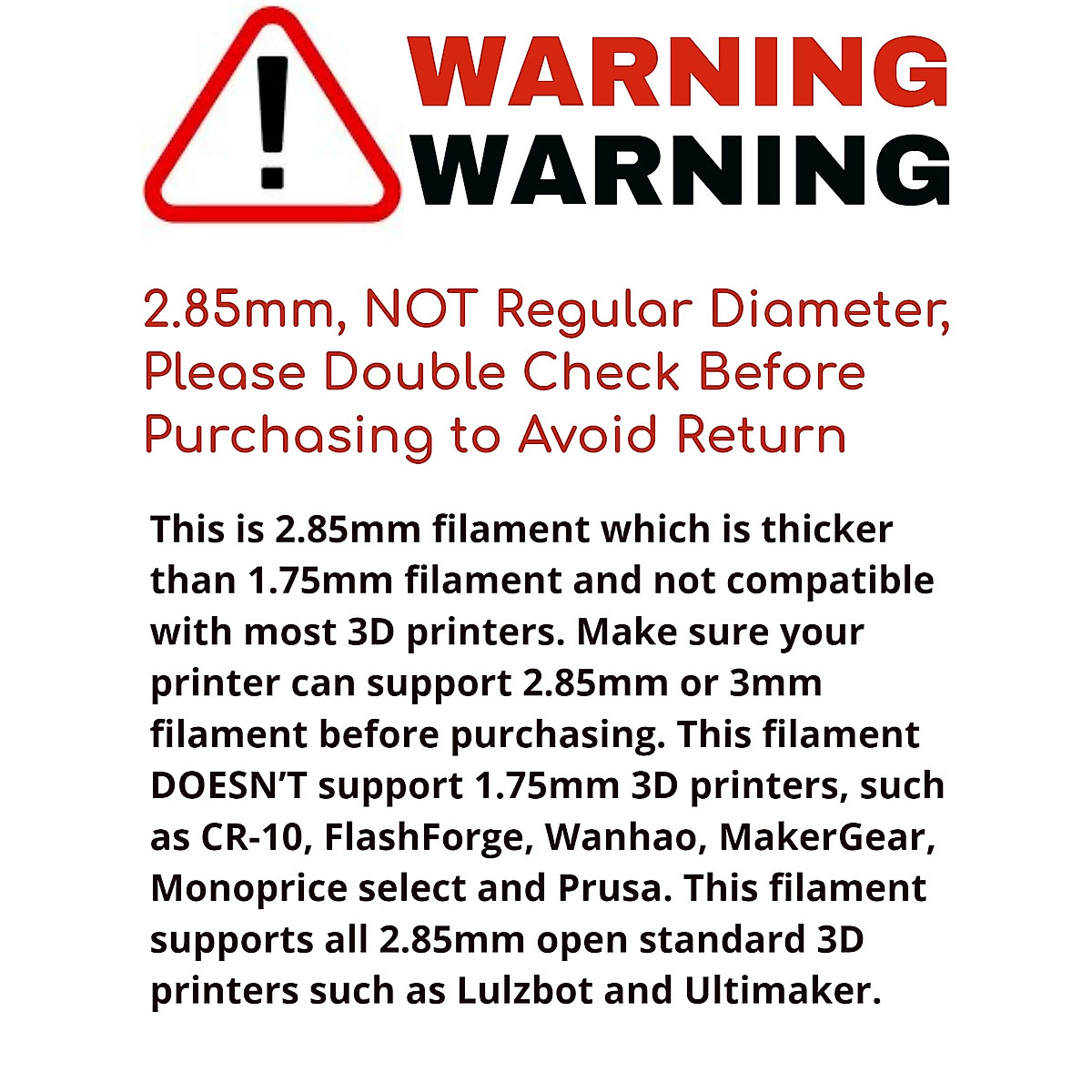2.85mm(3mm) PA6-CF Nylon Filament 2.85 Black, 500g Carbon Fiber Nylon Filament 2.85mm, Polymaker PolyMide PA6-CF Warp Free Nylon, Print with 2.85mm Openning 3D Printers Only