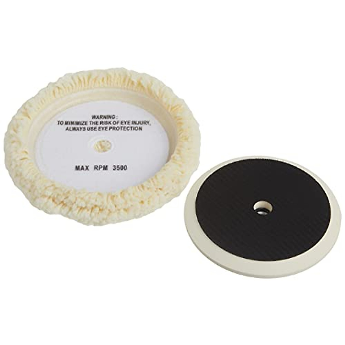 DEWALT Wool Buffing Pad and Backing Pad Kit, 7-Inch (DW4985CL)
