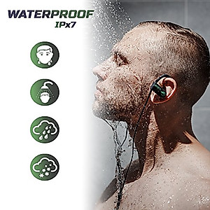 Edelin Bluetooth Headphones - Wireless Earbuds with Mic HD Stereo Noise Cancelling Waterproof IPX7 for Sport Running Gym - Earphones Compatible iPhone 8 X Samsung Galaxy S9 Android iOS - Headset