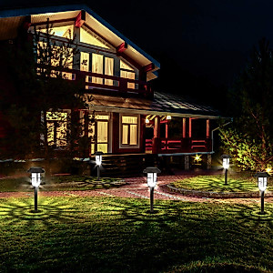 SOLPEX 14 Pack Solar Pathway Lights,Solar Pathway Lights Outdoor, Solar Powered Garden Lights,Diamond-Like Waterproof Solar Walkway Lights for Lawn, Patio, Yard, Garden, Pathway, Walkway and Driveway