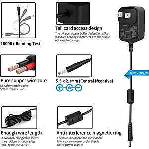 DC 9V Power Adapter for Casio Keyboard WK-110 WK-200 WK-210 CTK-720 CTK-710