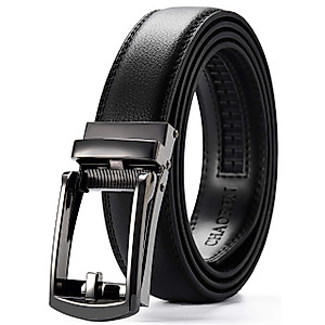 CHAOREN Mens Dress Belt - Ratchet Belt Leather 1 1/4" Comfort Click - Perfect Companion to Mens Dress Shoes