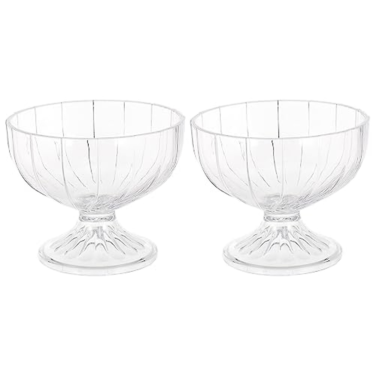 Beavorty 2pcs ice cream cup dessert cup container with lid footed trifle cups yogurt bowl Festival Cocktail Cup glass containers kids glasses Drinking Goblet child porridge cup plastic mini