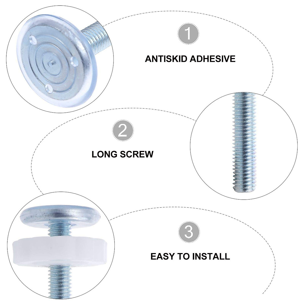 SAFIGLE 8 Pcs Child Playpen Screws Baby Gate Bolt Pressure Bolt Pet Safety Screws Baby Gate Spindle Rods Pressure Mounted Gate Screw Baby Gate Screws Door Lever No Punching M8 Metal