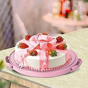 KALINCO Cake Carrier, Cake Carrier with Lid and Handle, 2 Sets of Cake Storage Containers (10+8 inch), Suitable for Cake Transportation, Pie, Nuts, and Other Desserts