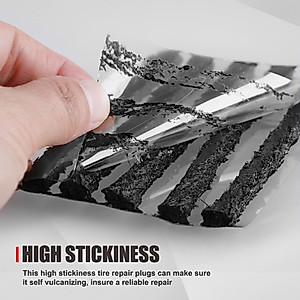 AWELCRAFT Tire Repair Strings 90pcs 4" Black, Automotive Tool Tire Repair Plugs for Tubeless Off-Road Tires Car, Bike, ATV, UTV, Wheelbarrow, Mower