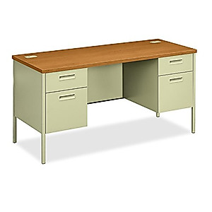 Hon HONP3231CL Kneespace Credenza, 60" x 24" x 29-1/2", Harvest/Putty