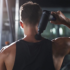 Sportneer Massage Gun, Deep Tissue Muscle Percussion Massager Gun for Athletes, Handheld Electric Back Massager for Muscle Relax & Pain Relief, 48Wh LG Battery Cells, Ultra Quiet and Lightweight