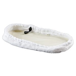 OVENTE Replacement Microfiber Pad for Electric Steam Mop ST205 Series (Pack of 1), Reusable and Washable Cleaning Pads Perfect for Different Floor Surfaces, White ACPST2051