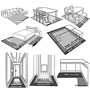 GYMS Rug Carpet, Geometric Black and White Stripes Orange Rug, for Bedroom Bedside Living Room Kitchen Floor Mat Rugs,100 * 160CM