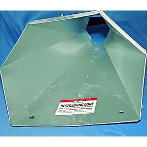 Little Giant RC2 Galvanized Steel Medium Poultry Restraining Flat Back Design Funnel Cone for Chicken, Birds, and Turkeys up to 10 Pounds, (4 Pack)