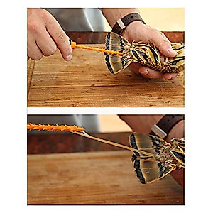 D Vein Lobster Deveiner - Simple to Use Lobster Cleaner Tool - Perfect for Divers and Lobster Lovers to Use with Lobster Crackers, Lobster Picks and Lobster Kits - Red
