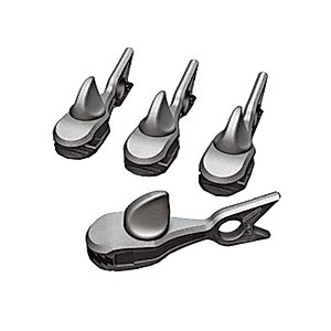 PROGRIP 907040 Shark Clip with Screw for Tarp, Camping and Cargo Tie Down Extension (Pack of 4) , Black