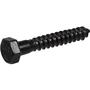 The Hillman Group 852519 5/16 x 1-1/2" Hex Lag Screw- Black Finish 6-Pack