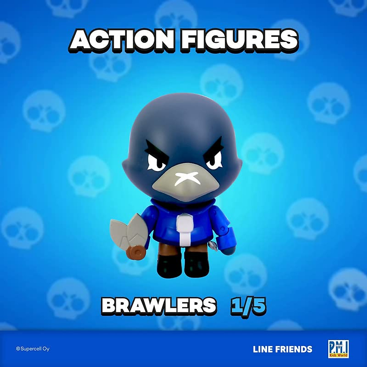 P.M.I. Brawl Stars Action Figure | Crow Figure | 4.5-Inch-Tall Collectibles | Brawl Stars Toy Figurine| Ofically Licensed Toys, Supercell, Gift for Video Gamer - Articulated Figure