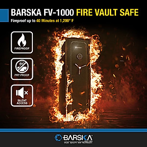 Barska FV-1000 Fire Safe Vault, Black, One Size