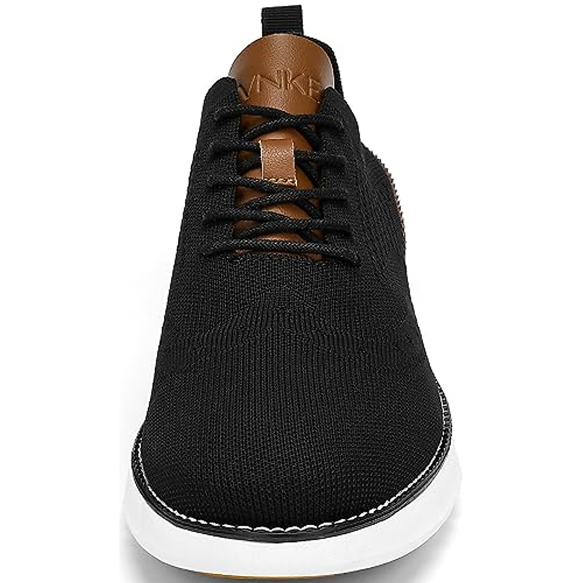 SVNKE Men's Casual Dress Oxfords Shoes Breathable Knit Leisure Fashion Sneakers Lightweight Comfortable Walking Shoes Black 11