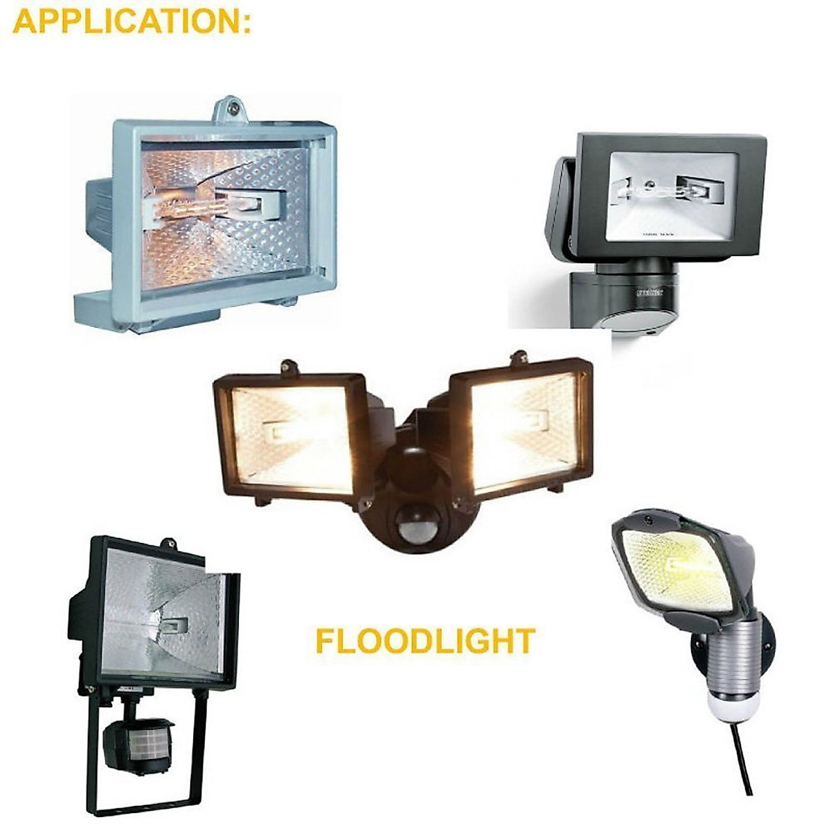 CTKcom 250-Watt 3.1-Inch T3 Halogen Bulbs(5 Pack) - J Type 78mm Double Ended 120 Volts 250 Watt T3 Halogen Bulbs R7S Double Ended Filament Flood Lights Quartz Tube Lamps 120V,5 Pack