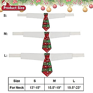 ADOGGYGO Christmas Dog Necktie Pet Tuxedo Christmas Dog Neck Tie Collar with Red Green Plaid Tie for Small Medium Large Dogs Pets (Medium, Red & Green)