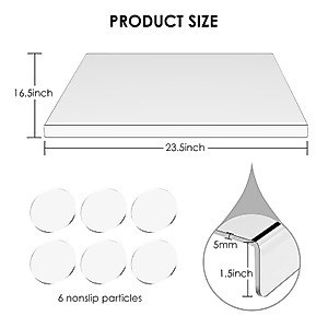 Acrylic Cutting Boards for Kitchen Counter,24x18 In Clear Cutting Board with Lip,Acrylic Cutting Boards with Non Slip for Kitchen Countertop Protection