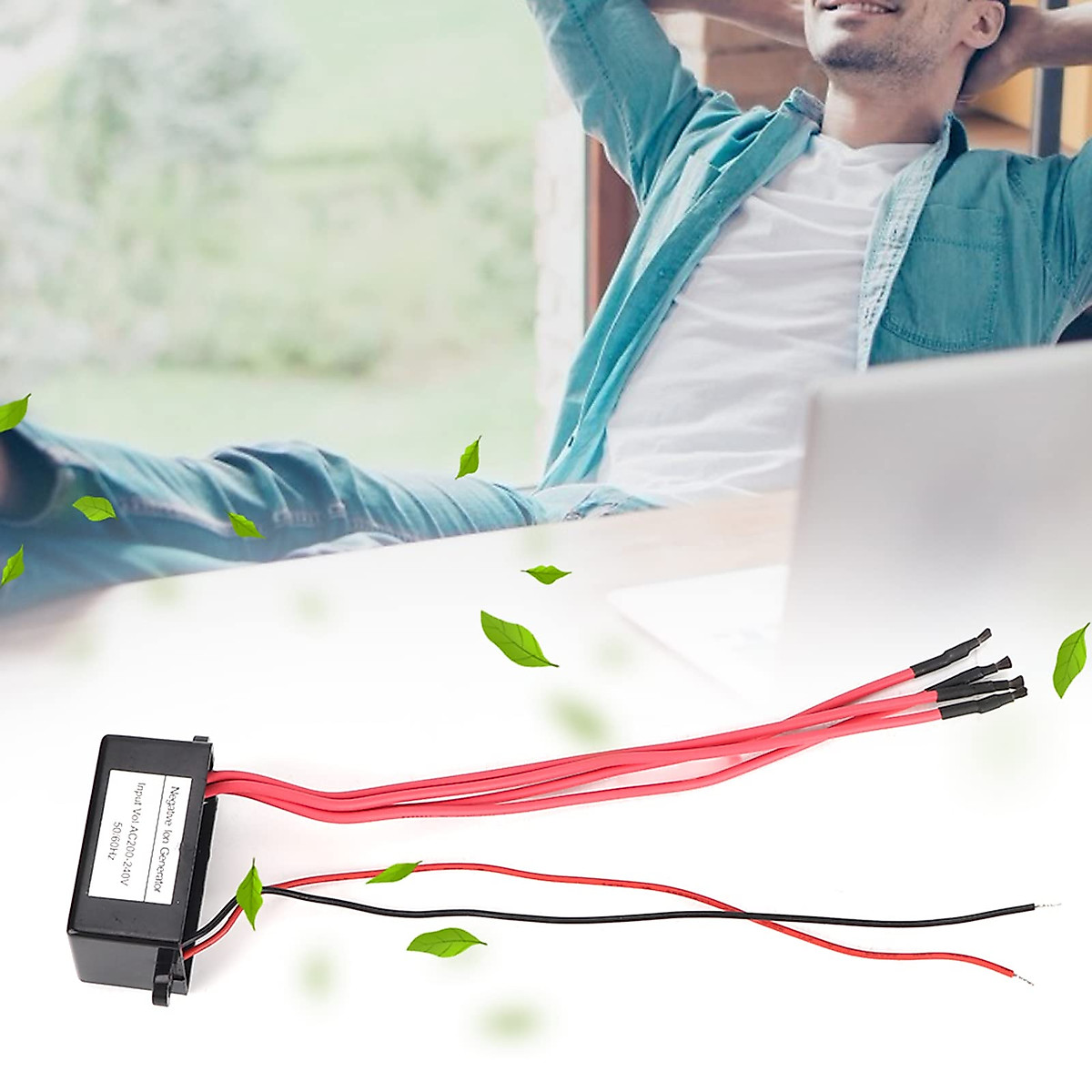 Negative Ion Generator, Home Anion Negative Ion Generator Ionizer Module Mini Air Purifier 4 Negative Line for Refrigeration Air Purifiers (AC200 240V) (DC12V)