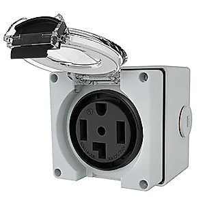 STARELO 30Amp Power Outlet Box,NEMA 14-30R Receptacle 125/250Volt,Outdoor dustproof and Weatherproof for RVs, Electric Vehicles, generators, Welding Machines, etc.ETL Listed.(NEMA 14-30R Box)